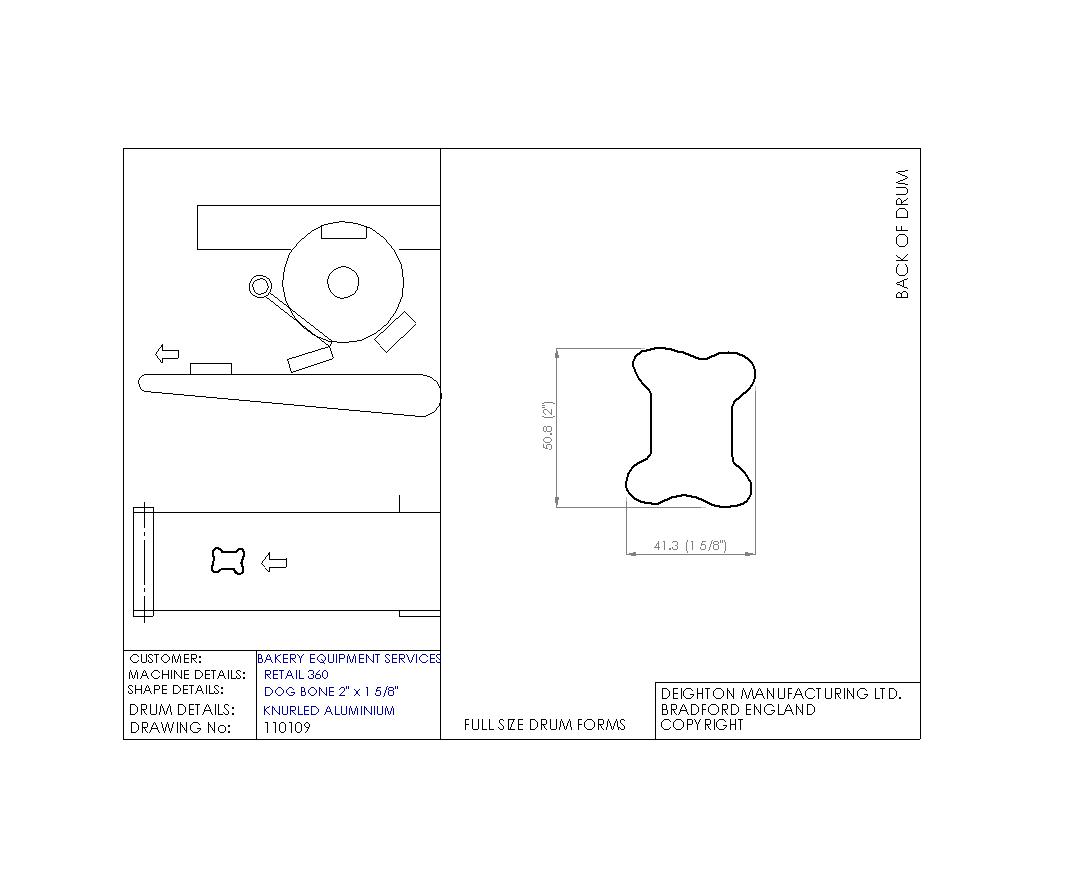 Single Drum Shapes Dog Bone