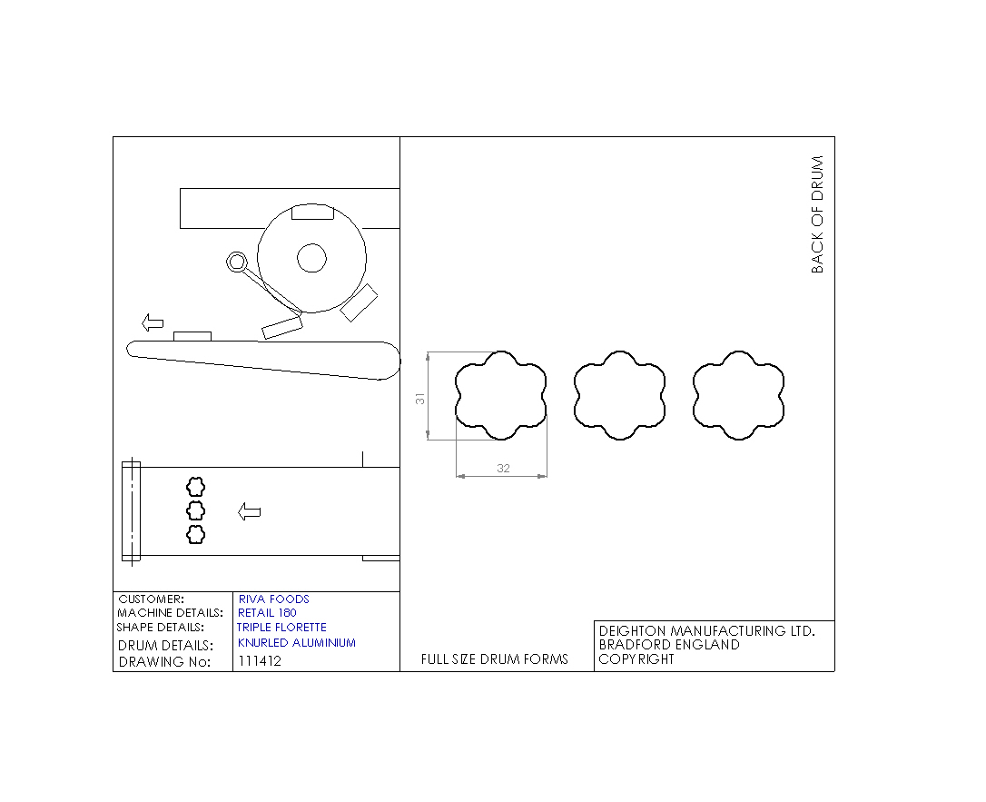 Triple Drum Shapes Florette